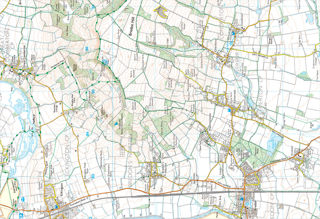 YP Around & About Bredon Hill & Elmley Castle Walking Map – Outdoor ...