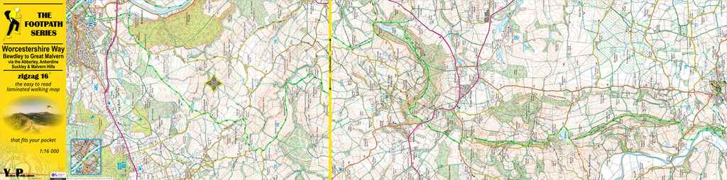 YP ZigZag Worcestershire Way: Bewdley To Great Malvern Walking Map ...
